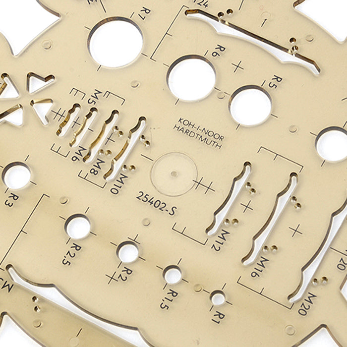 Round pentagon style Templet. 1 in 1Ruler, Circle Ruler tool, use draw ...